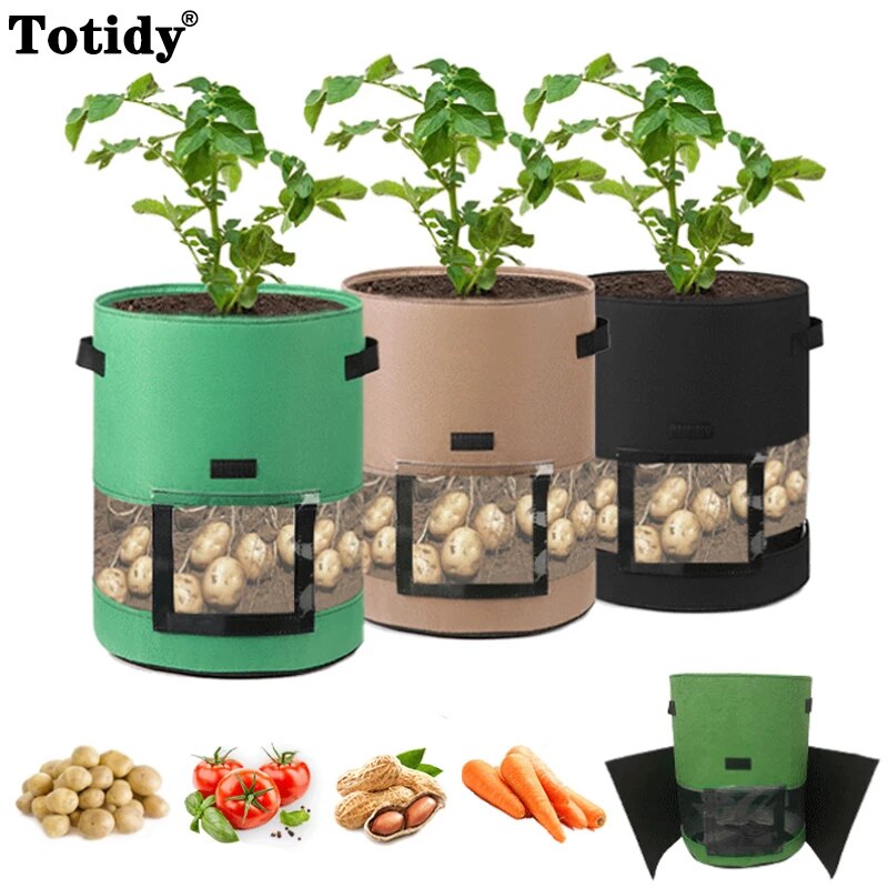 2 Size Plant Grow Bags Potato Bag Home Garden Pot ... – Vicedeal