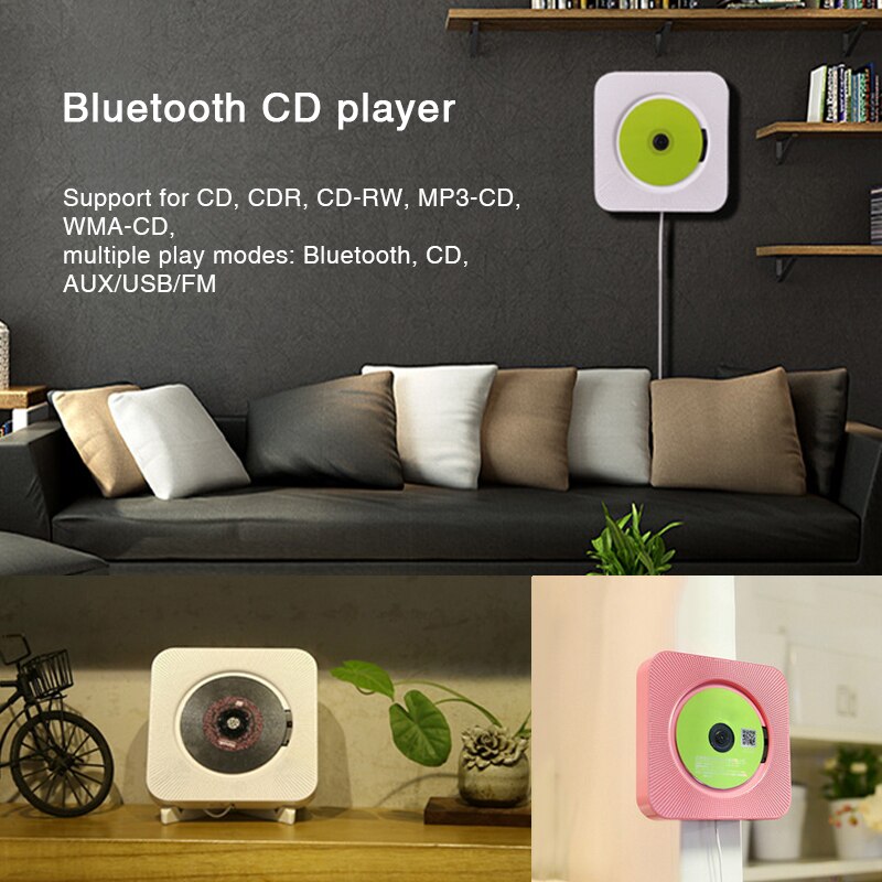 TRANSCTEGO CD Player Bluetooth Household Hanging B... – Grandado