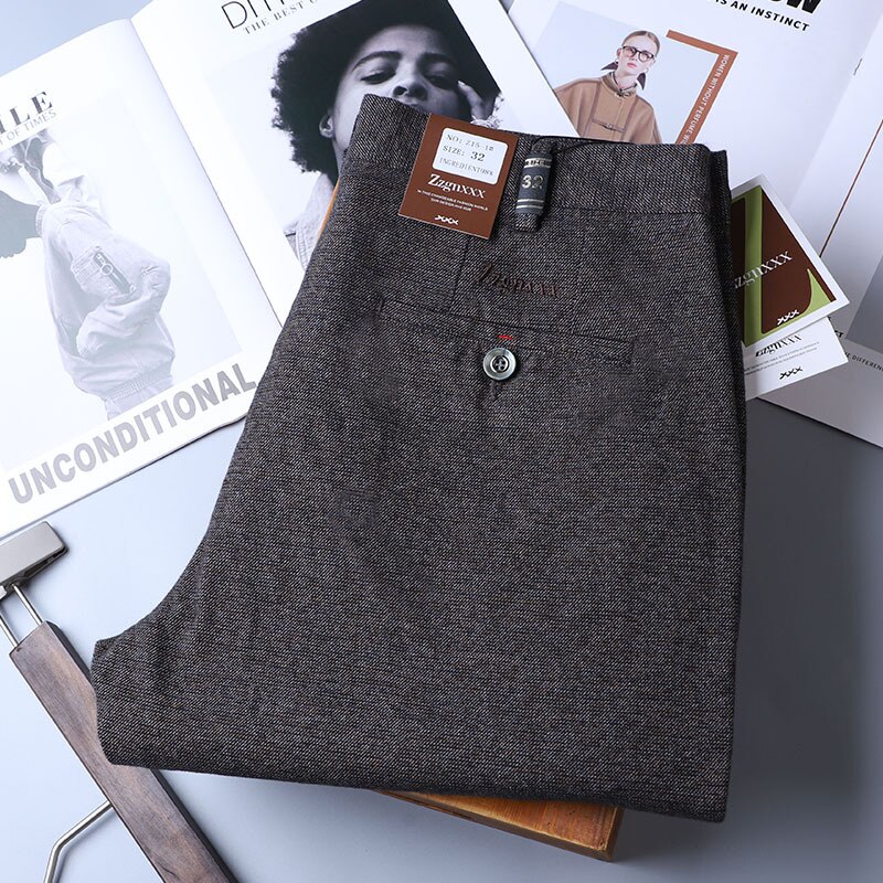 Mannen Broek Broek High-End Wollen Casual Lange Br... – Grandado