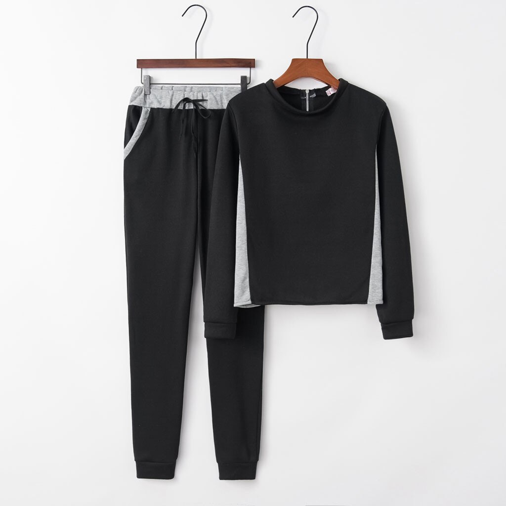 Tracksuit For Women 2 Pieces Exercise Set Solid Co... – Vicedeal