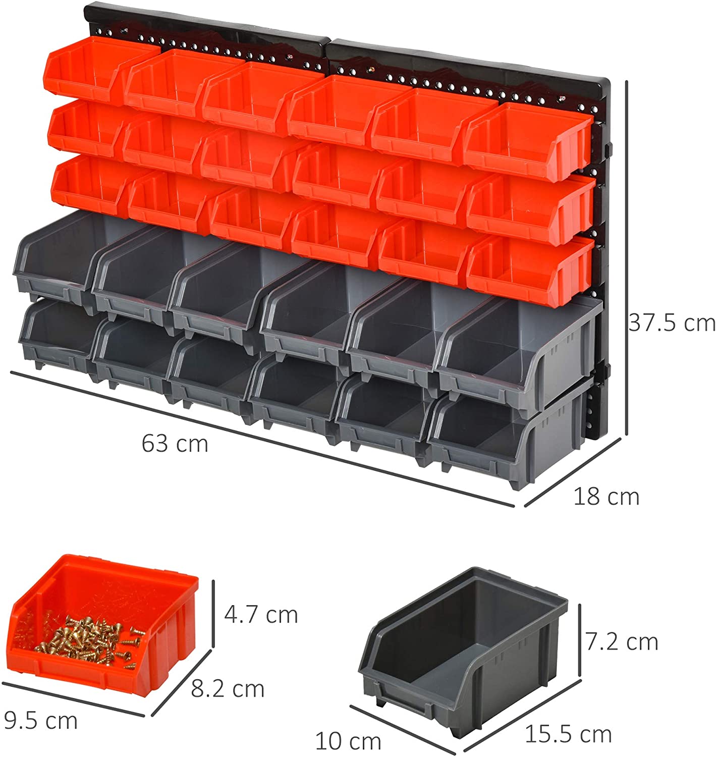 30 Cubbie On-Wall Storage Board Tool Screw Organis... – Vicedeal