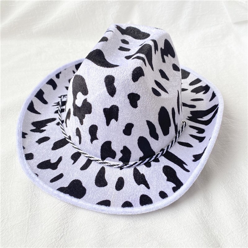 Foldable Cow Fedora Hat Cow Pattern Top Hats Men W... – Grandado