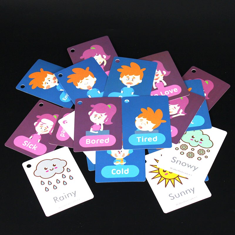 16 Style English Emotion/Animals/Fruit Learning Fl... – Grandado