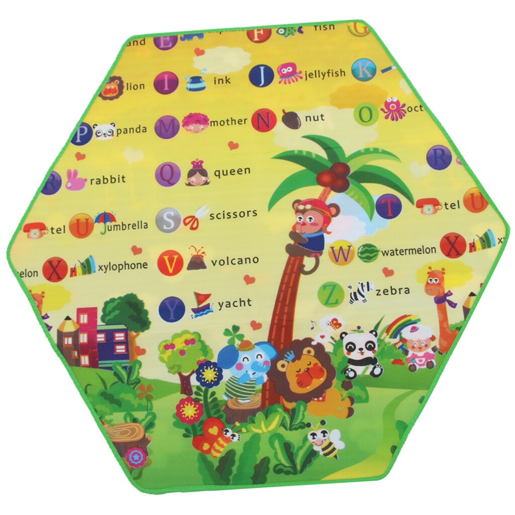 Kids Baby Hexagonal Cartoon Crawling Carpet Play M... – Vicedeal