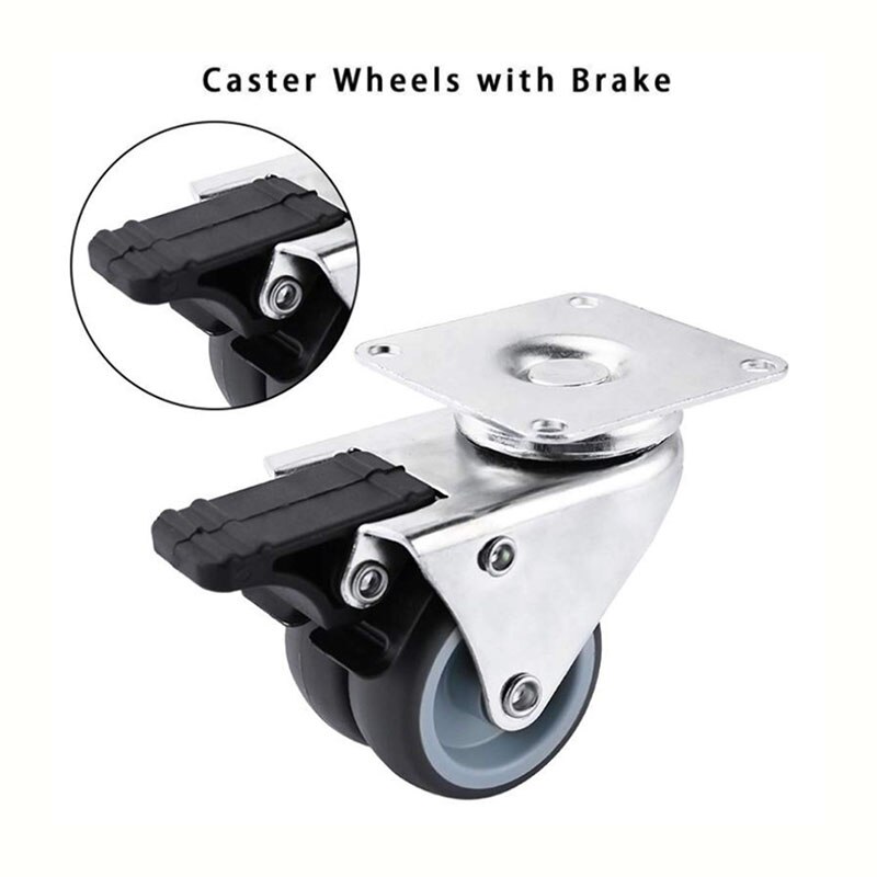 4 Pcs Casters Wheels 2 Inch Heavy Duty Swivel Soft... – Vicedeal