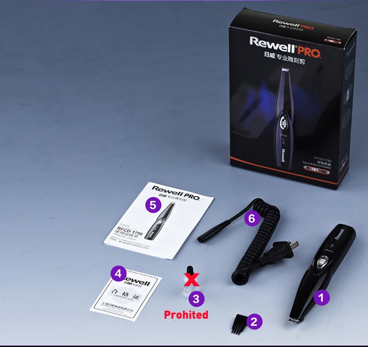 Rewell hårklipper genopladelig frisør udskæring hå... – Grandado