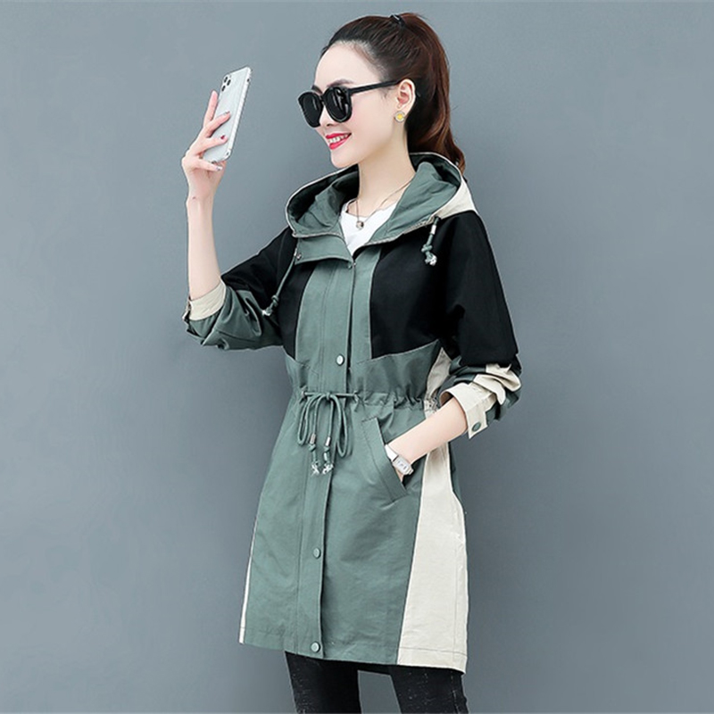 Thin Trench coat For Women Spring autumn Hooded To... – Grandado