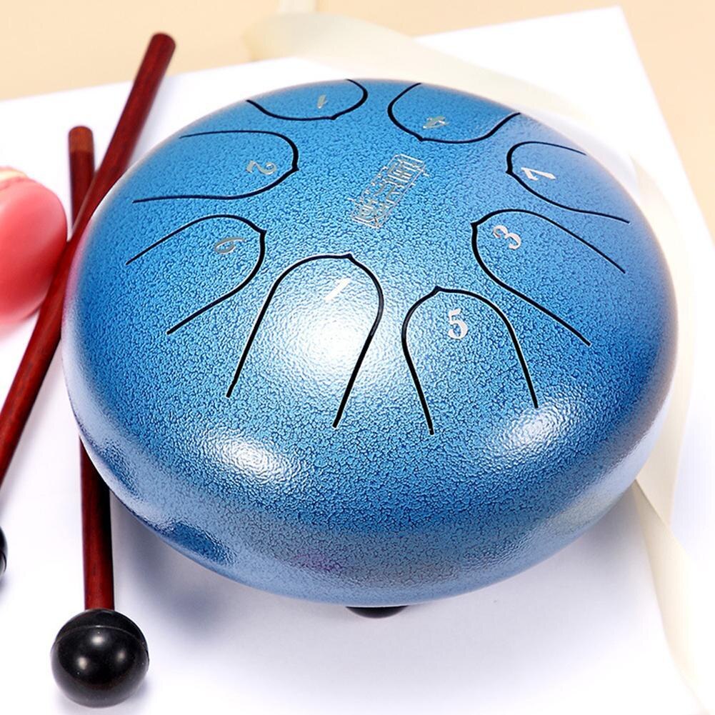 6 Inch Mini Drum 8 Tone Steel Tongue Drum Percussi... – Grandado