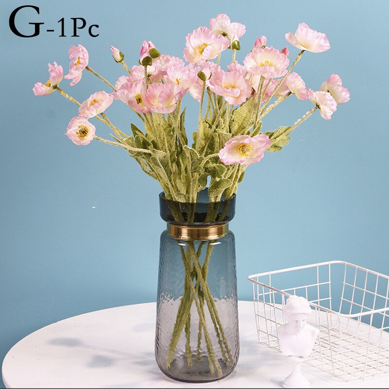 60Cm Simulatie 3 Heads Klaprozen Bloem Bruiloft De... – Grandado 60Cm Simulatie 3 Heads Klaprozen Bloem Bruiloft De... – Grandado