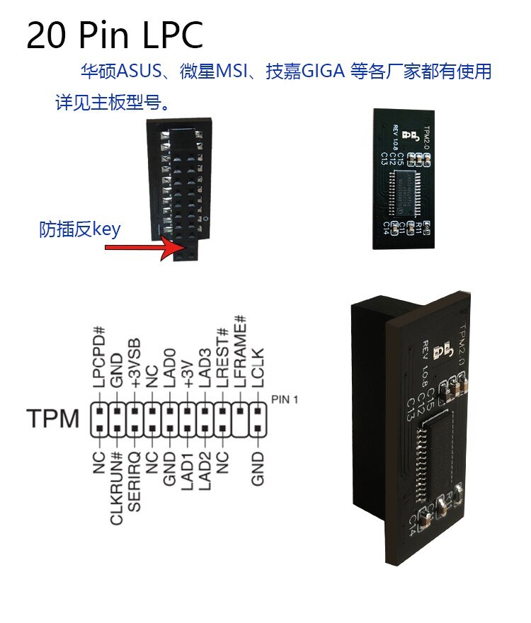 1pcs TPM 2.0 Encryption Security Module Support Mu... – Grandado