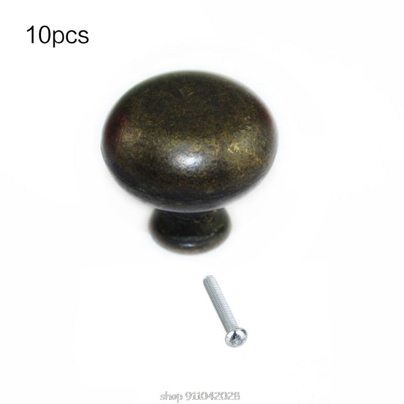 Door Knobs Set of 10 Drawer Buttons Vintage Brass ... – Grandado