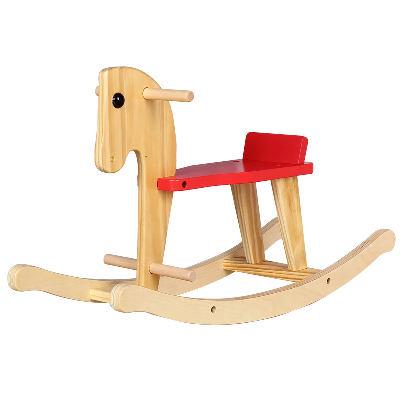 Solid Wood Children's Rocking Horse Chair Mult... – Grandado