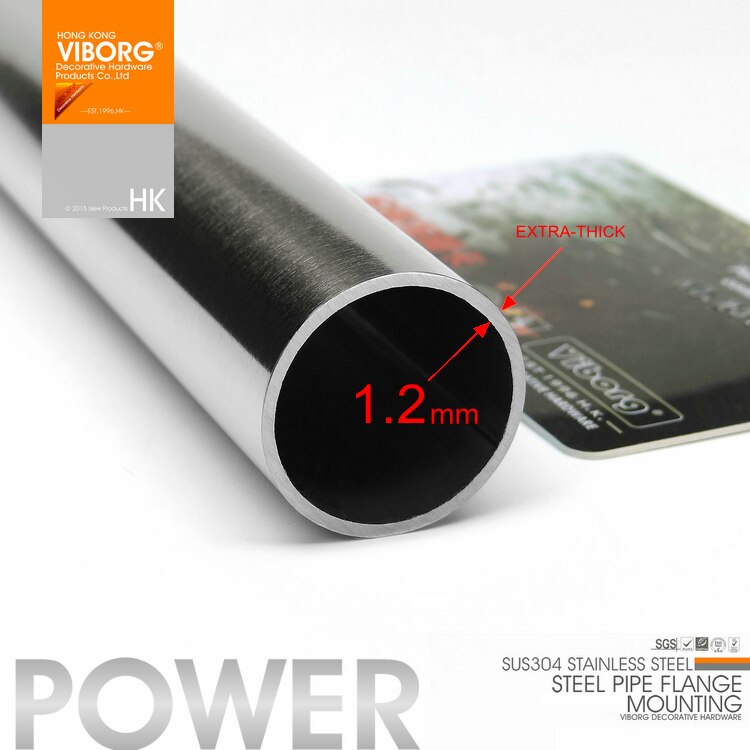 VIBORG 50cm 25mm OD SUS304 Stainless Steel Extra-t... – Grandado