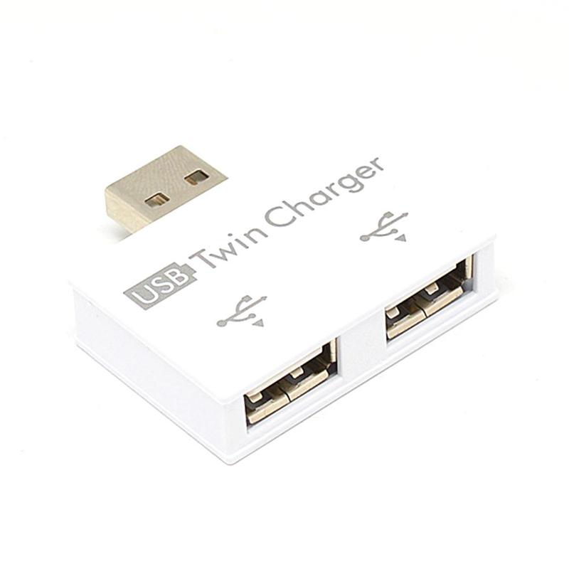 1Pc Dual 2 Port USB Charger Hub USB2.0 Twin Charge... – Grandado