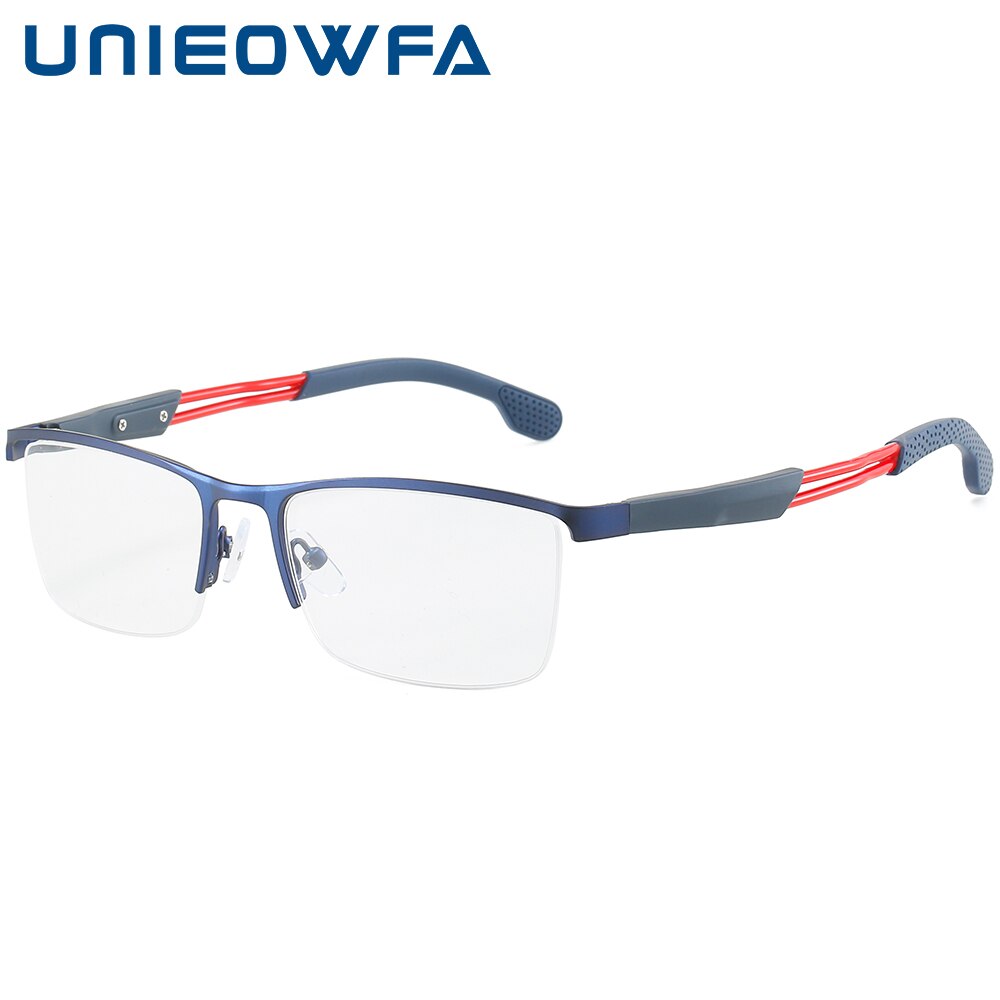 UNIEOWFA Semi-Rimless Sports Prescription Eyeglass... – Grandado