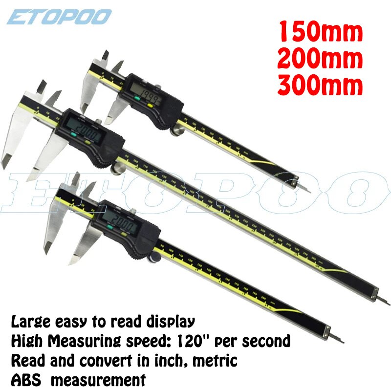 150mm 200mm 300mm Origin mode Digital Caliper Stai... – Grandado