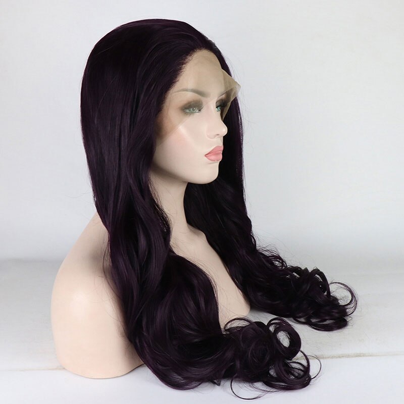 Bombshell Dark Purple Long Loose Wave Synthetic Ha... – Vicedeal