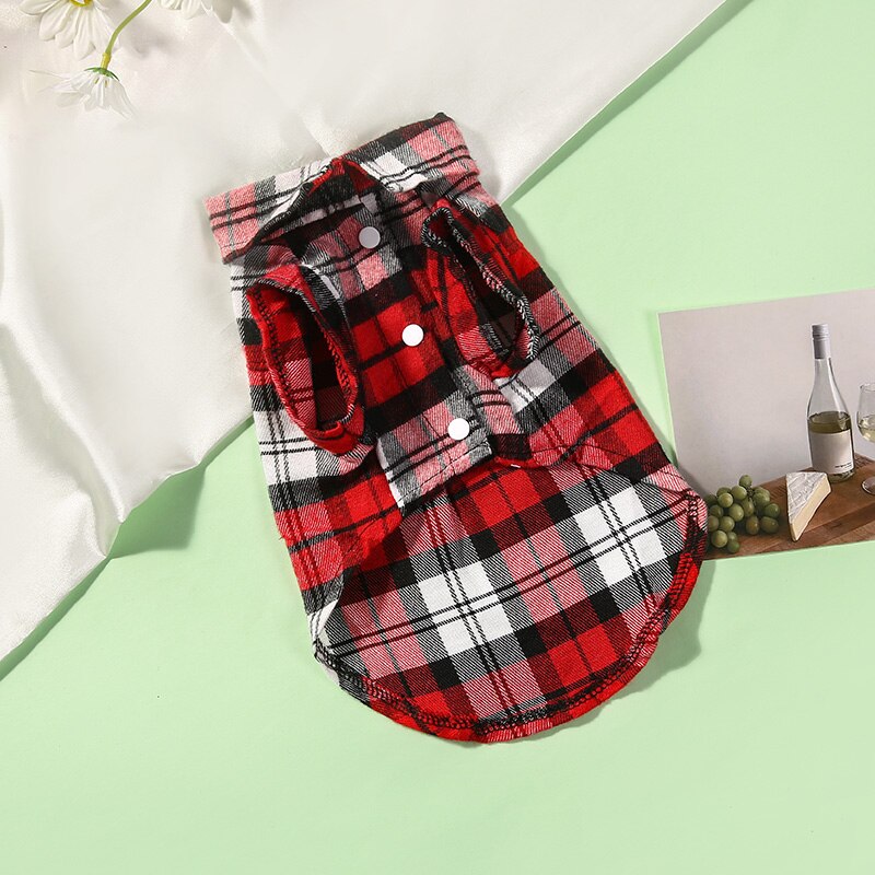 Plaid Cat Clothes Autumn Winter Pet Clothing for S... – Grandado