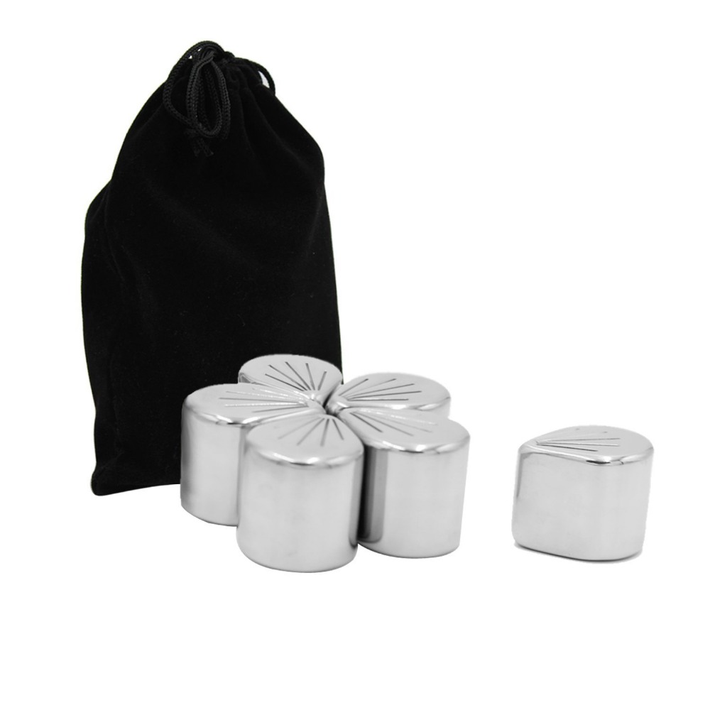 Reusable 18/10 Stainless Steel Flower Ice Cubes 5p... – Grandado