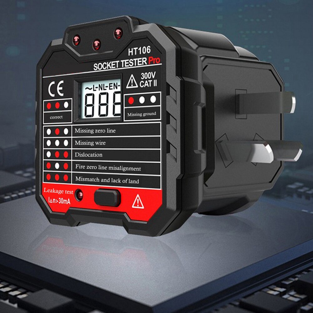 HT106 Socket Tester Digital Display Plug Socket Ch... – Grandado