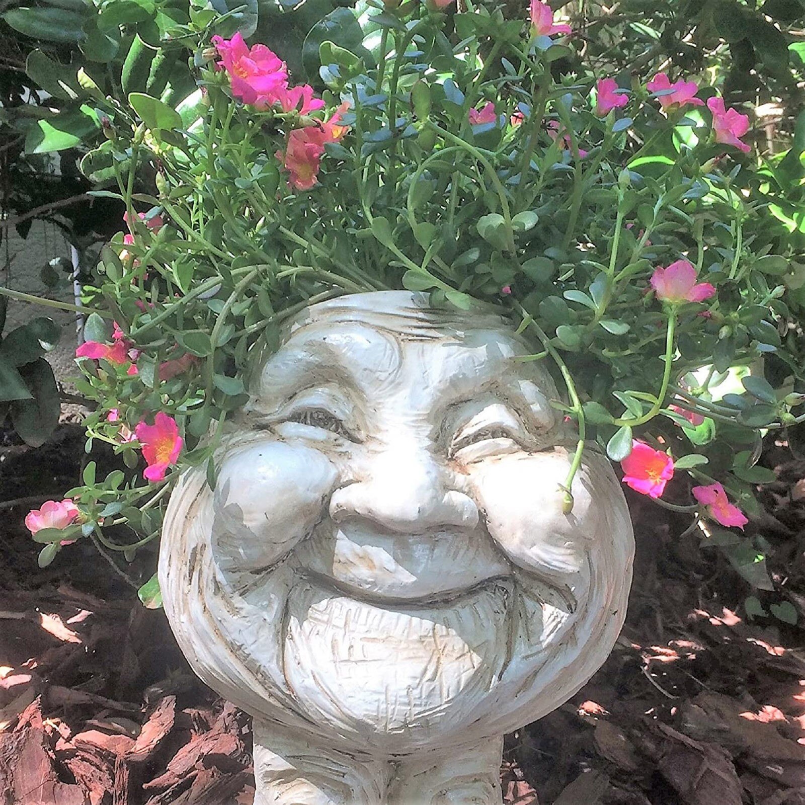 Muggly's The Face Garden Statue Planter Outdoor Ga... – Vicedeal