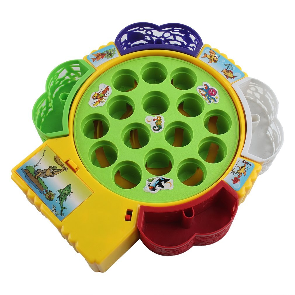 Kids Fishing Toy Musical Rotating Fishing Game 360... – Grandado