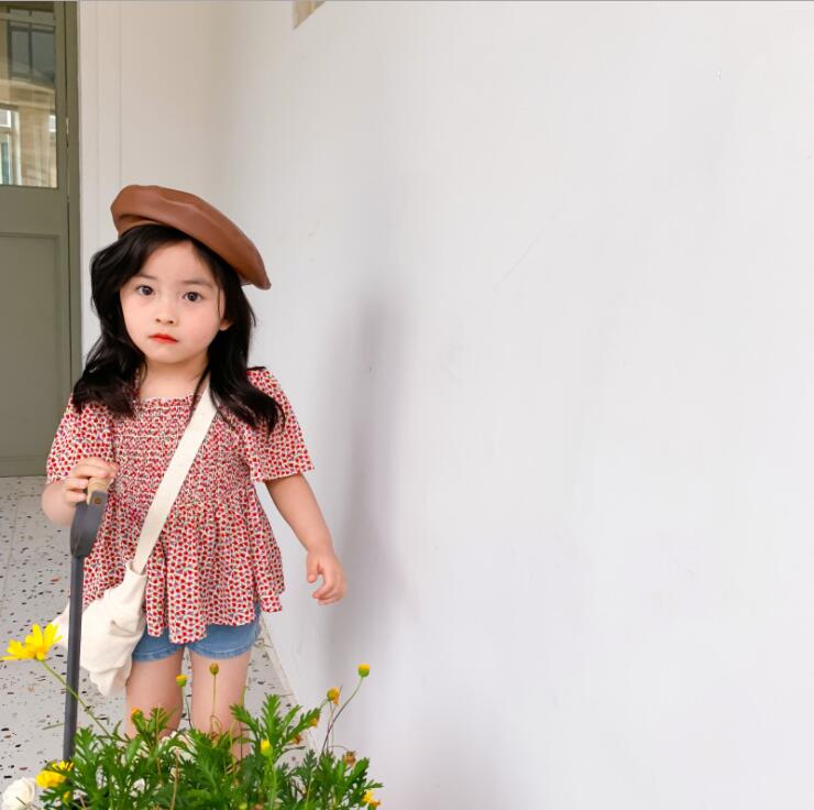 T-shirt med tryk til piger i bomuld, sommer piger ... – Vicedeal