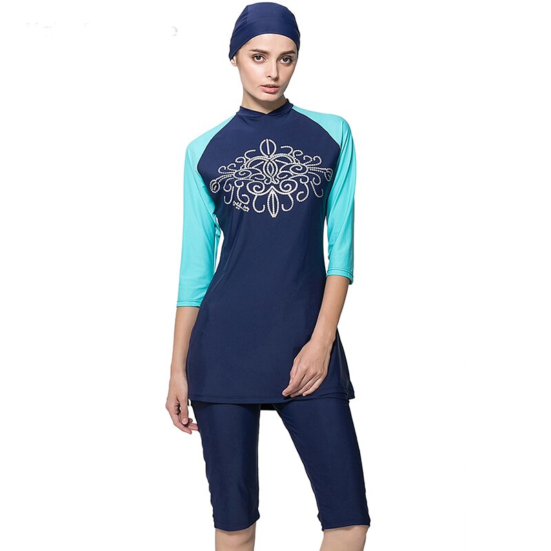 Full Coverage Modest Muslim Swimwear Islamic Swims... – Vicedeal