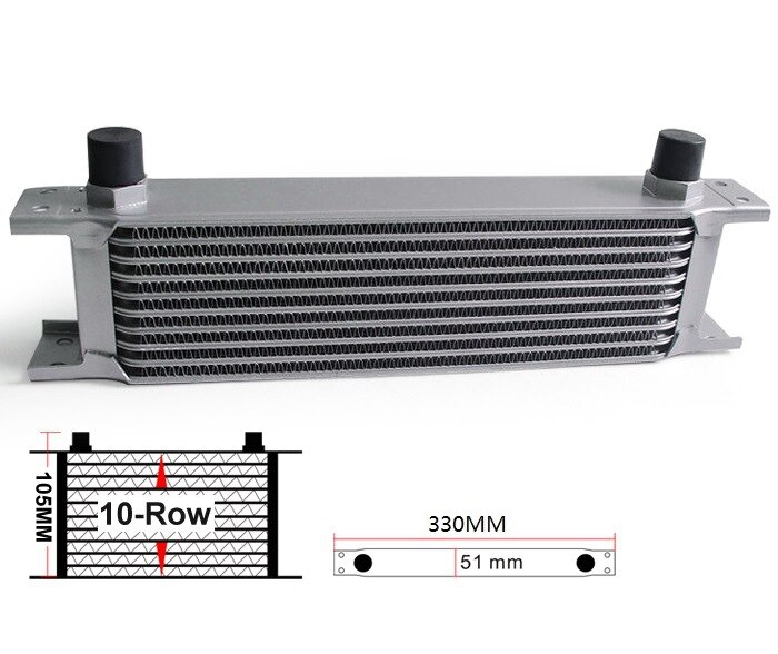 10-Layer An8 Silver Color Aluminum Oil Cooler Modi... – Grandado