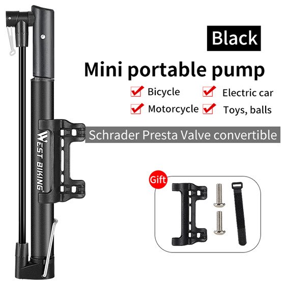 WEST BIKING Bicycle Foot Pump For Bike 120PSI High... – Grandado