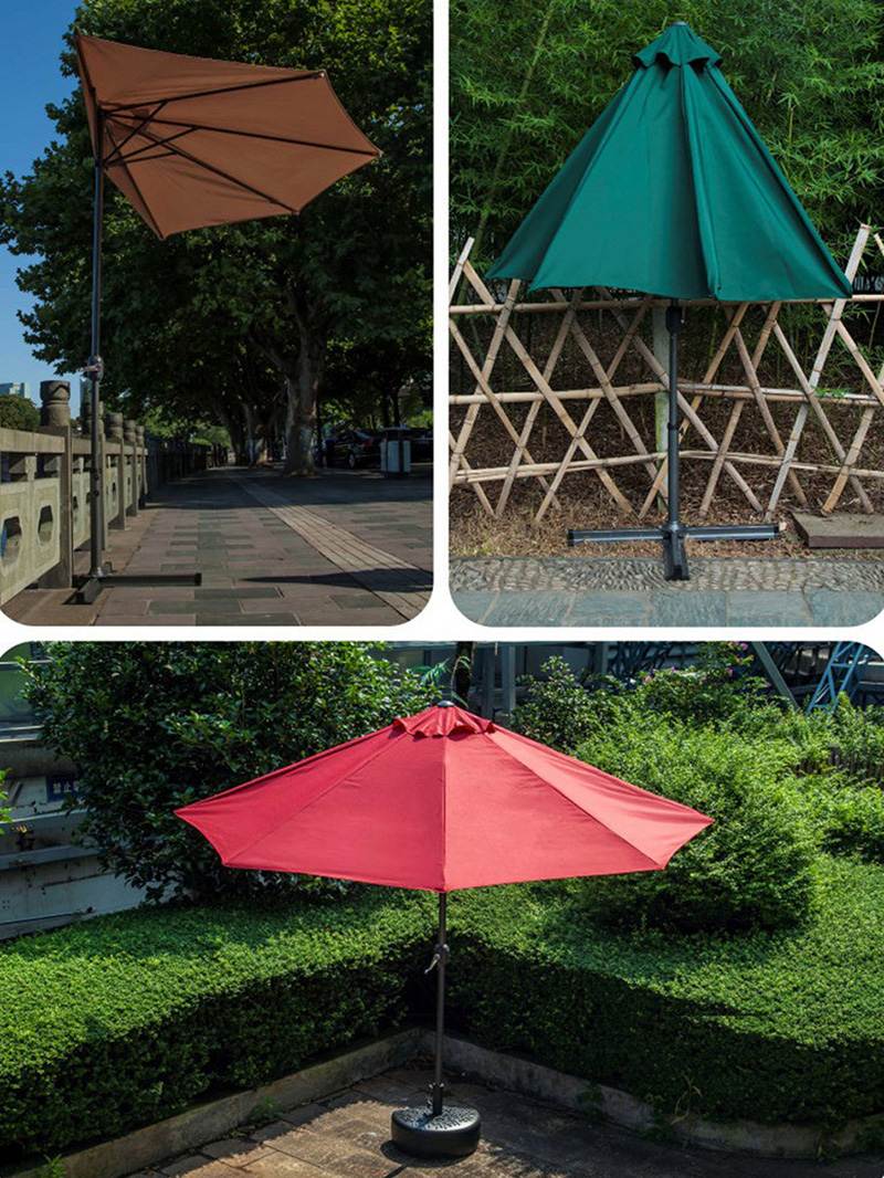 3M Half Side Patio Umbrella Camping Shades Garden ... – Grandado