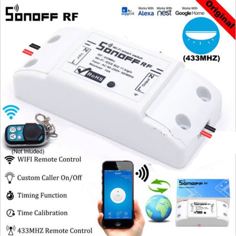 Sonoff RF WiFi Smart Switch Interruptor 433 mhz RF... – Grandado