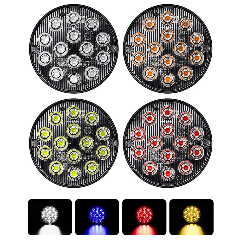 12V-24V 48W Round LED Side Light Bar Flood Beam Of... – Grandado