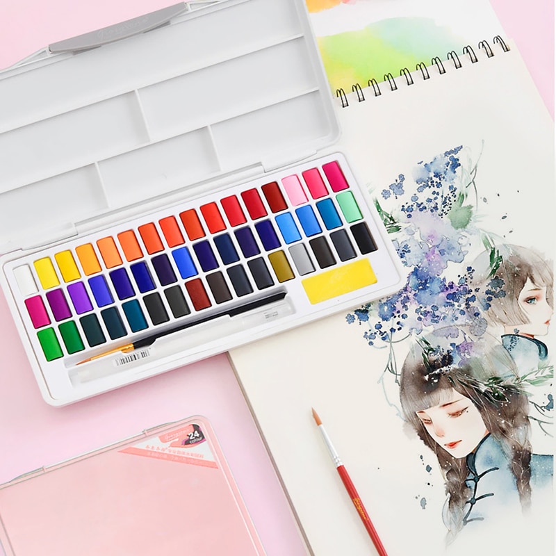 Macaron Style Solid Water Color Paint Set Bright C... – Vicedeal