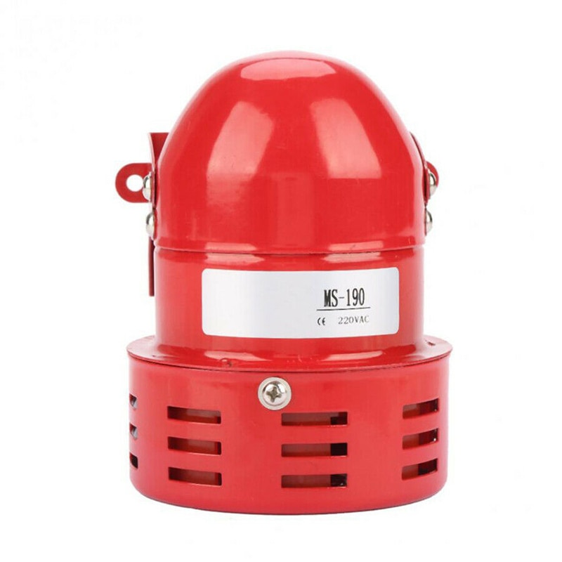 AC 220V IP40 2A Red Mini Metal Motor Siren Industr... – Vicedeal