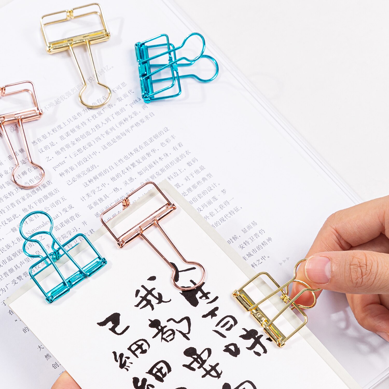 DELI Color Metal Binder Clip Blue Gold Purple 19mm... – Vicedeal