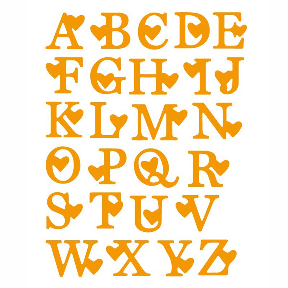 26Pcs Lovely Capital Letters Alphabet Number Metal... – Grandado