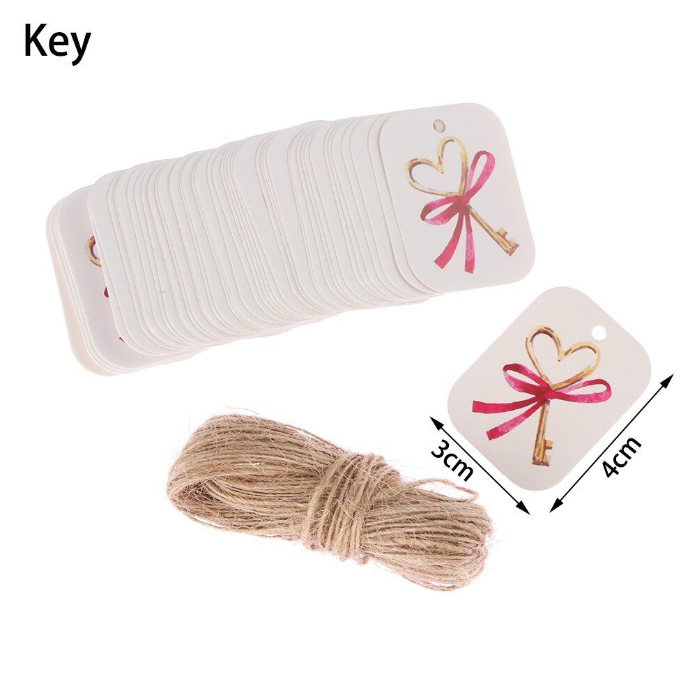 50 Pcs Kraft Paper Hang Tags Valentine's Day Flowe... – Grandado