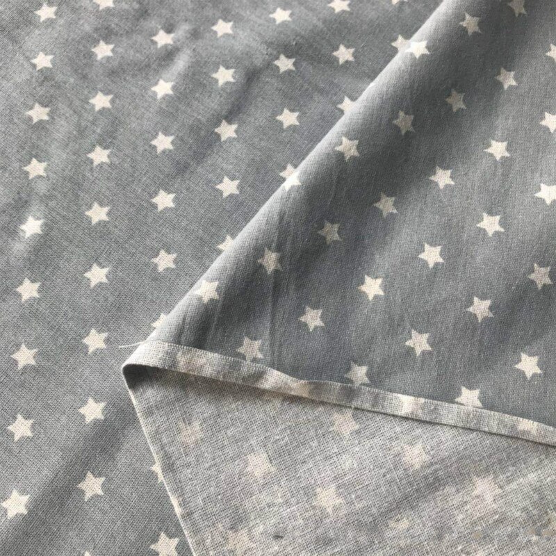 Patchwork Textile Cotton Linen Fabric Star Pattern... – Grandado