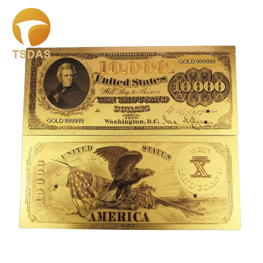 1pcs Collection Gold USA Dollar Banknotes 10.000 D... – Vicedeal