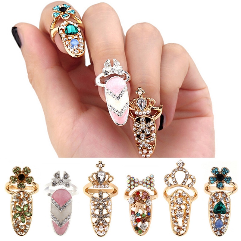AACAR Bowknot Crystal Rhinestone Nail Art Knuckle ... – Vicedeal