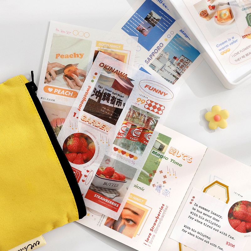 JIANWU 4 Sheets Cardamom Sleep Series Washi Paper ... – Vicedeal