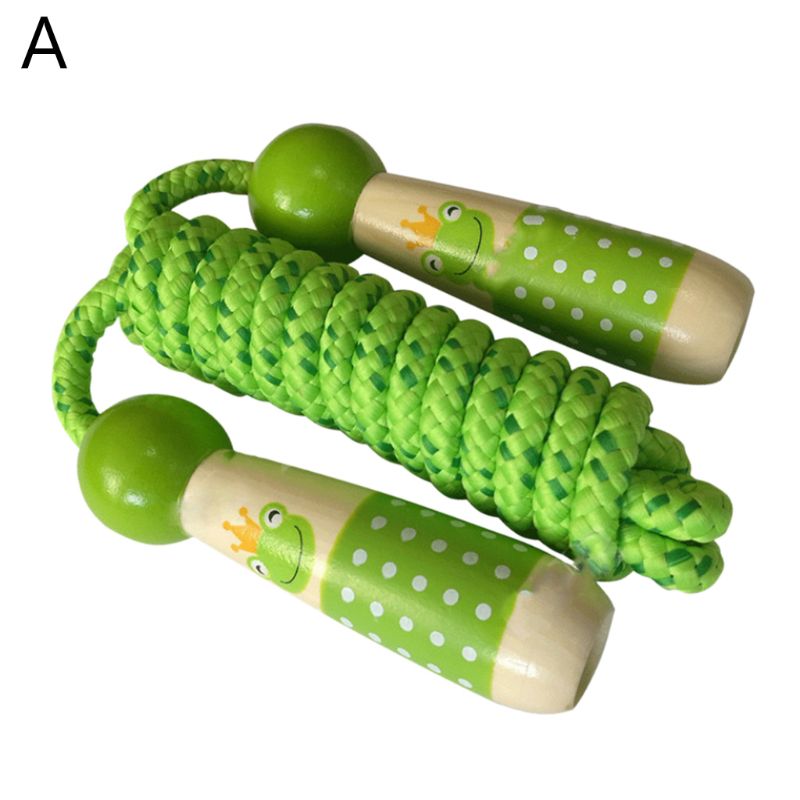 Wooden Handles Kids Jump Rope Adjustable Cartoon R... – Vicedeal