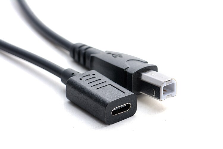 Type C Female Connector To USB 2.0 B Type Male Dat... – Grandado