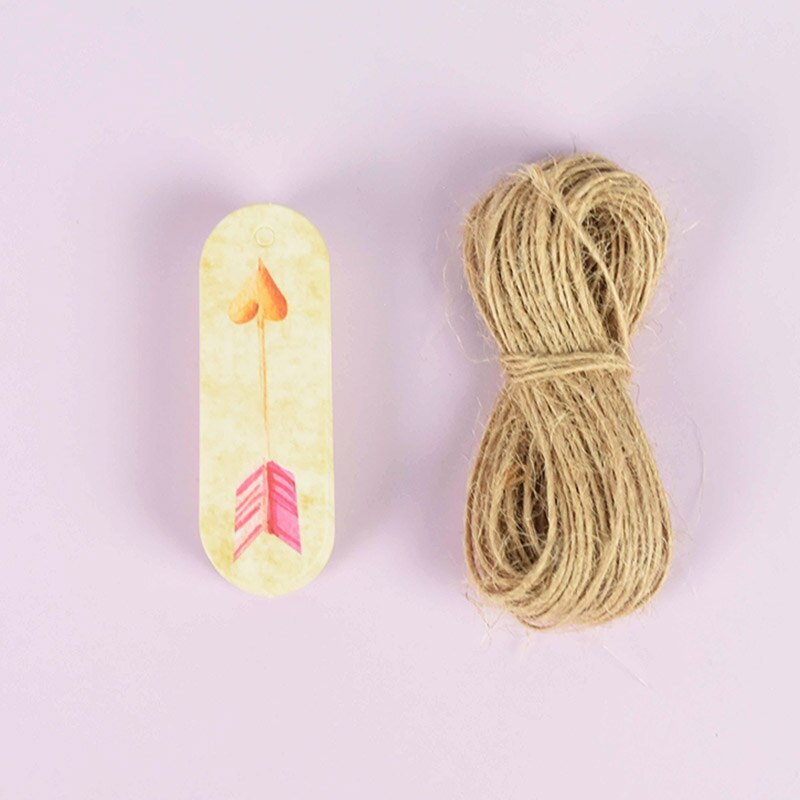 50pcs/lot Tags Flower Heart Paper Tag with Rope We... – Grandado