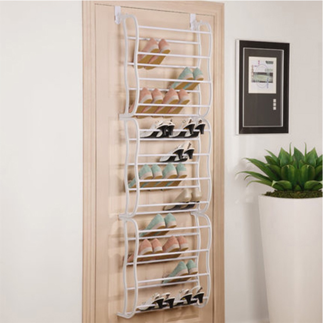 1pcs 8-Tier Over the Door Shoes Storage Rack Holde... – Grandado