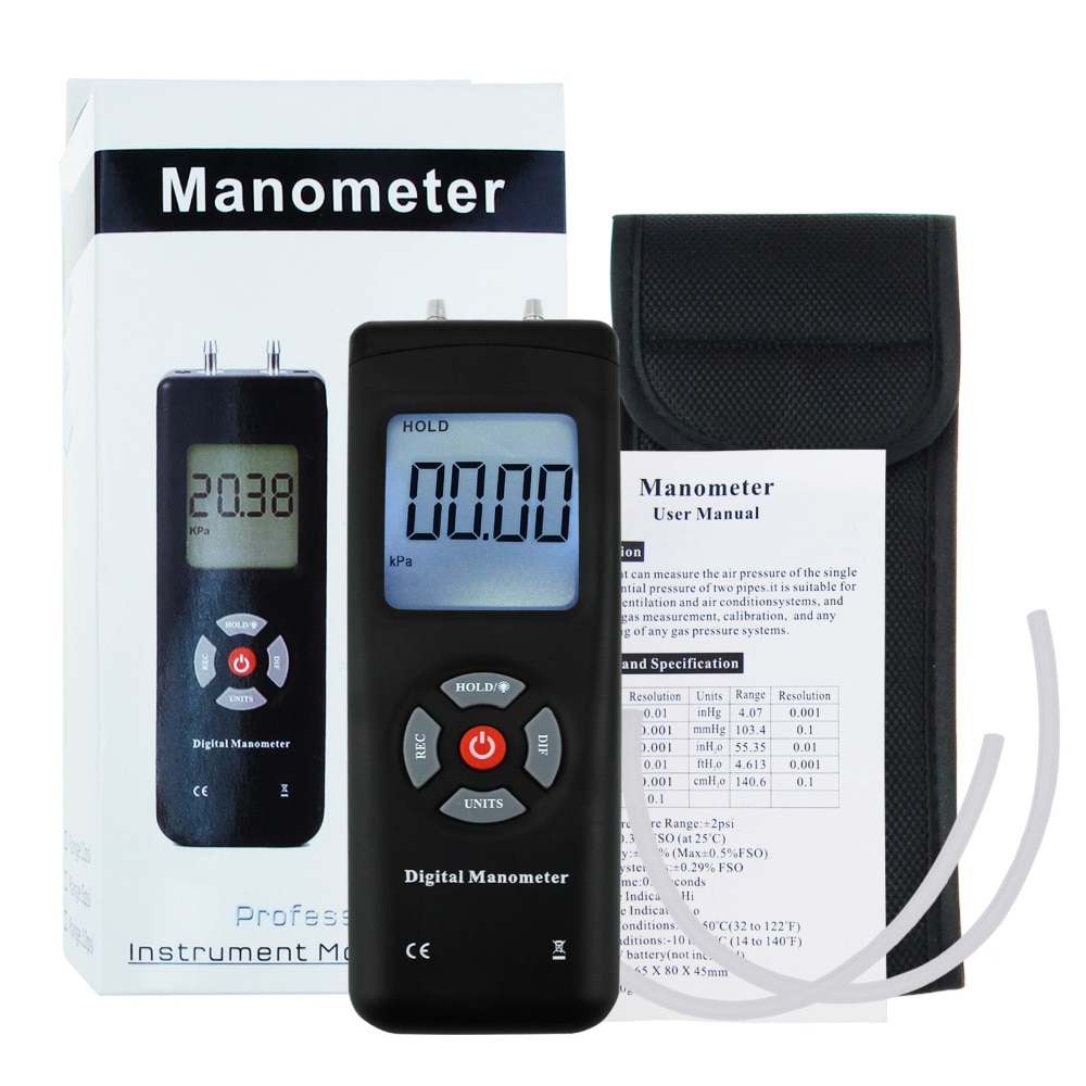 Digital Portable Manometer Handheld Air Vacuum/Gas... – Grandado