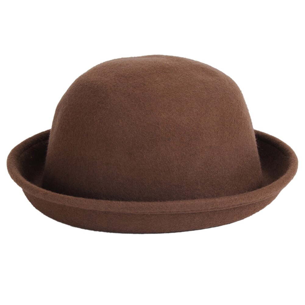 Solid Vintage cap Women Classic Party Wool Bowler ... – Grandado