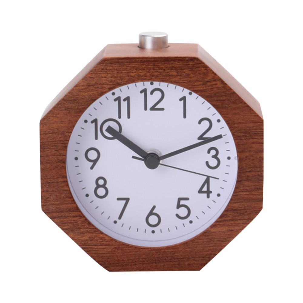 Polygon Beech Material Alarm Clock Lazy Night Ligh... – Grandado