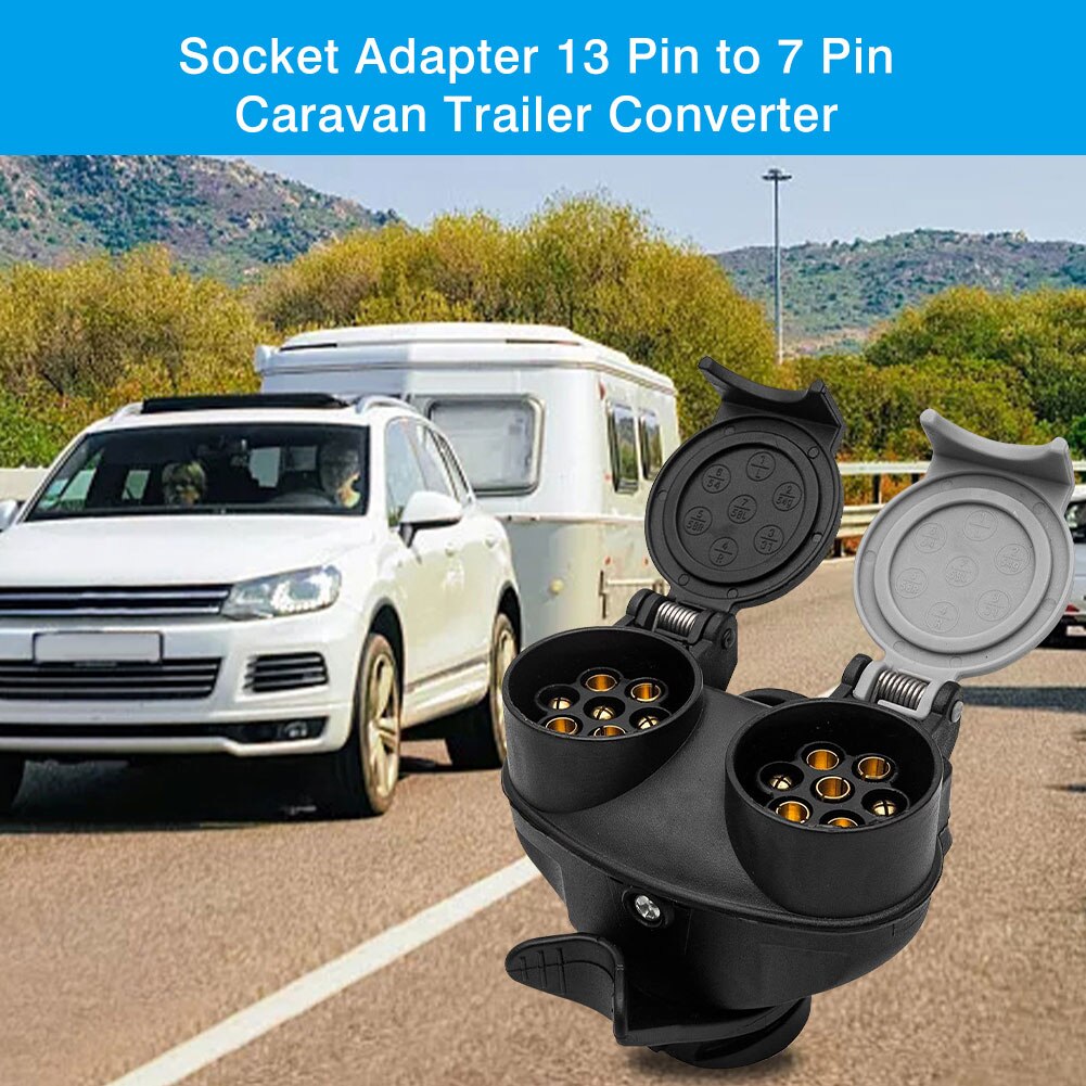Socket adapter 13 pin to 7 pin caravan trailer co... – Grandado
